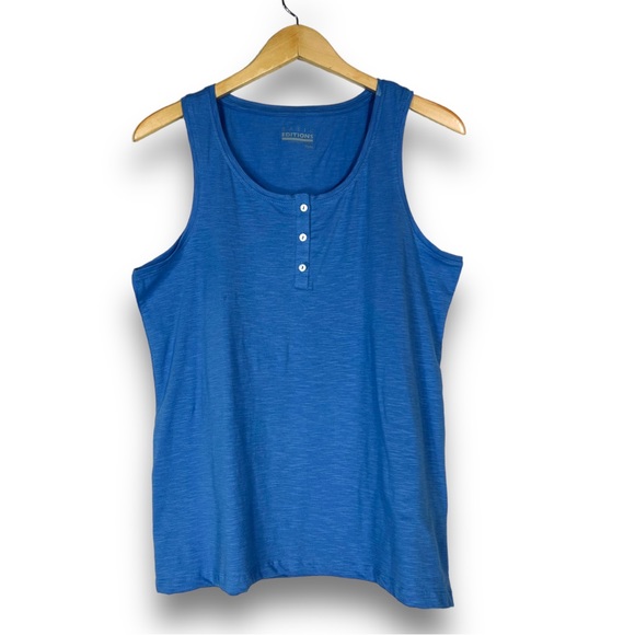 Basic Editions | Tops | 52 Basic Editions Button Tank Top | Poshmark